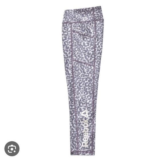 Reebok | Bottoms | Reebok Girls Leopard Print Gray | Poshmark